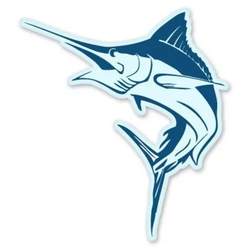 Blue Marlin Car Sticker Phone Decal Water Bottle Stickers Car Decals ...