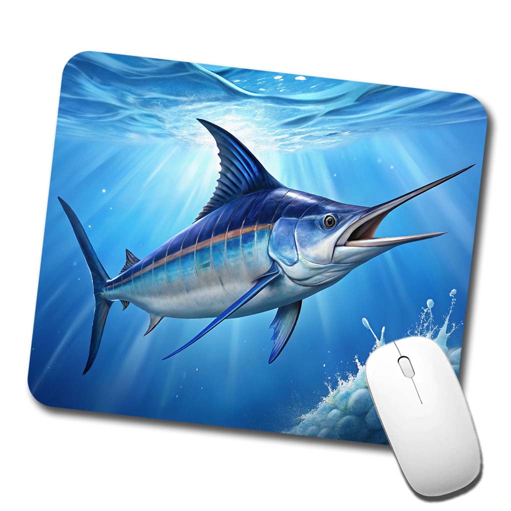Blue Marlin Fish Mouse Pad Low Profile Gaming Mat - Walmart.com