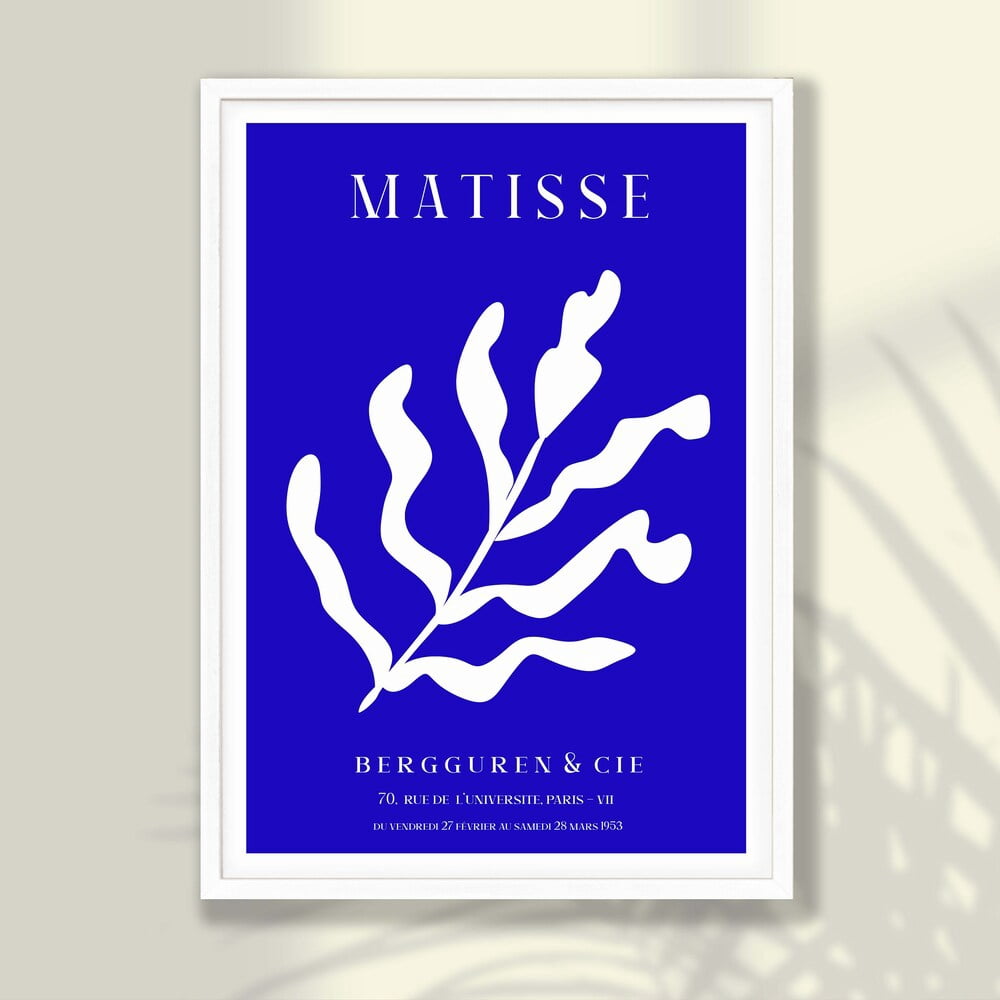 Blue Matisse Flower Art Print - Matisse Poster Floral Wall Art Matisse ...