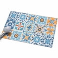 Blue Mediterranean Entryway Rug 2x3ft Washable Non Slip Bathroom Rug ...