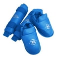 Blue Medium Padded Shin Guards with Adjustable Straps for Enhanced ...
