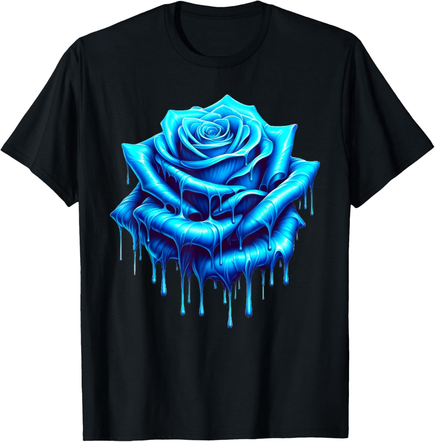 Blue Melting Rose Gardener Gardening Flower Lover T-Shirt - Walmart.com