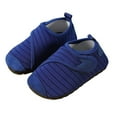 Blue Men'S Knit Sock Shoes Soft Sole Comfort Indoor Home Style ...