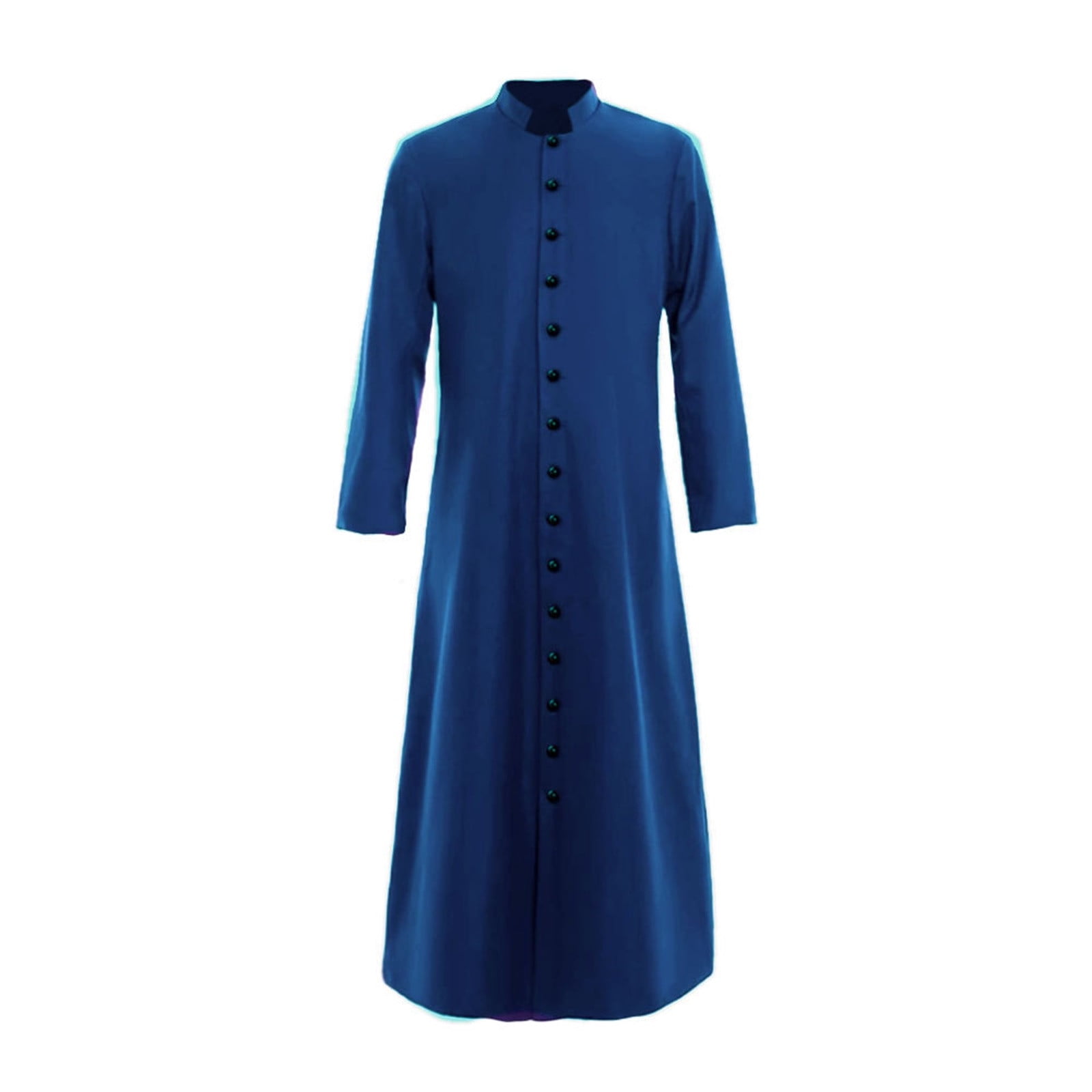 Blue Men'S Priest Robe Roman Standing Collar Ing - Walmart.com