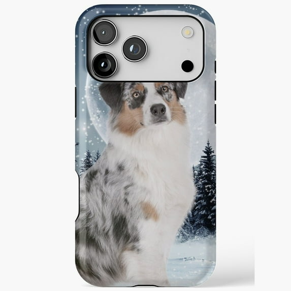 Blue Merle Australian Shepherd Dog Phone Cover for iPhone 11 12 13 14 ...