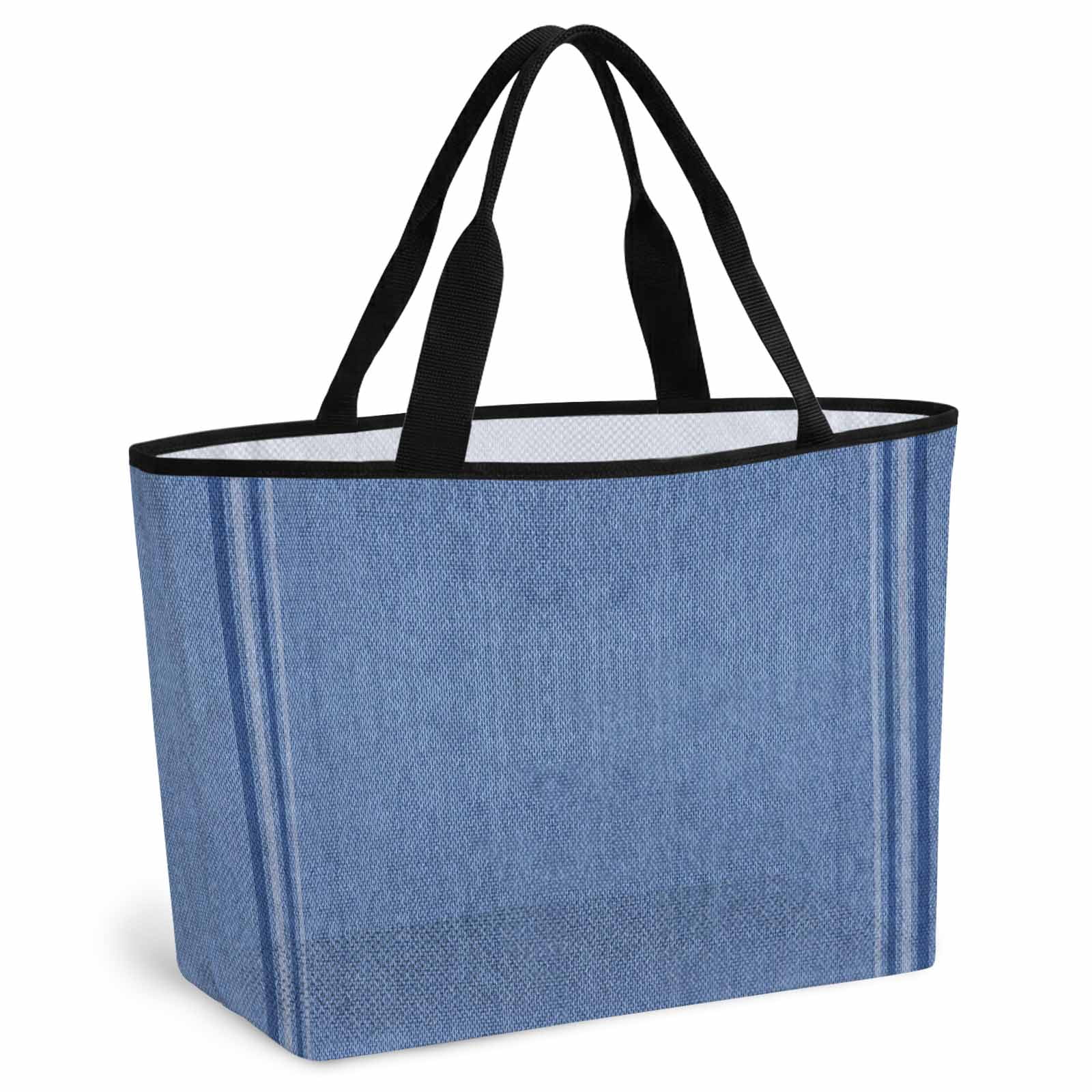 Blue Mesh Beach Bag for Women Men,Large Beach Tote Waterproof Sandproof ...