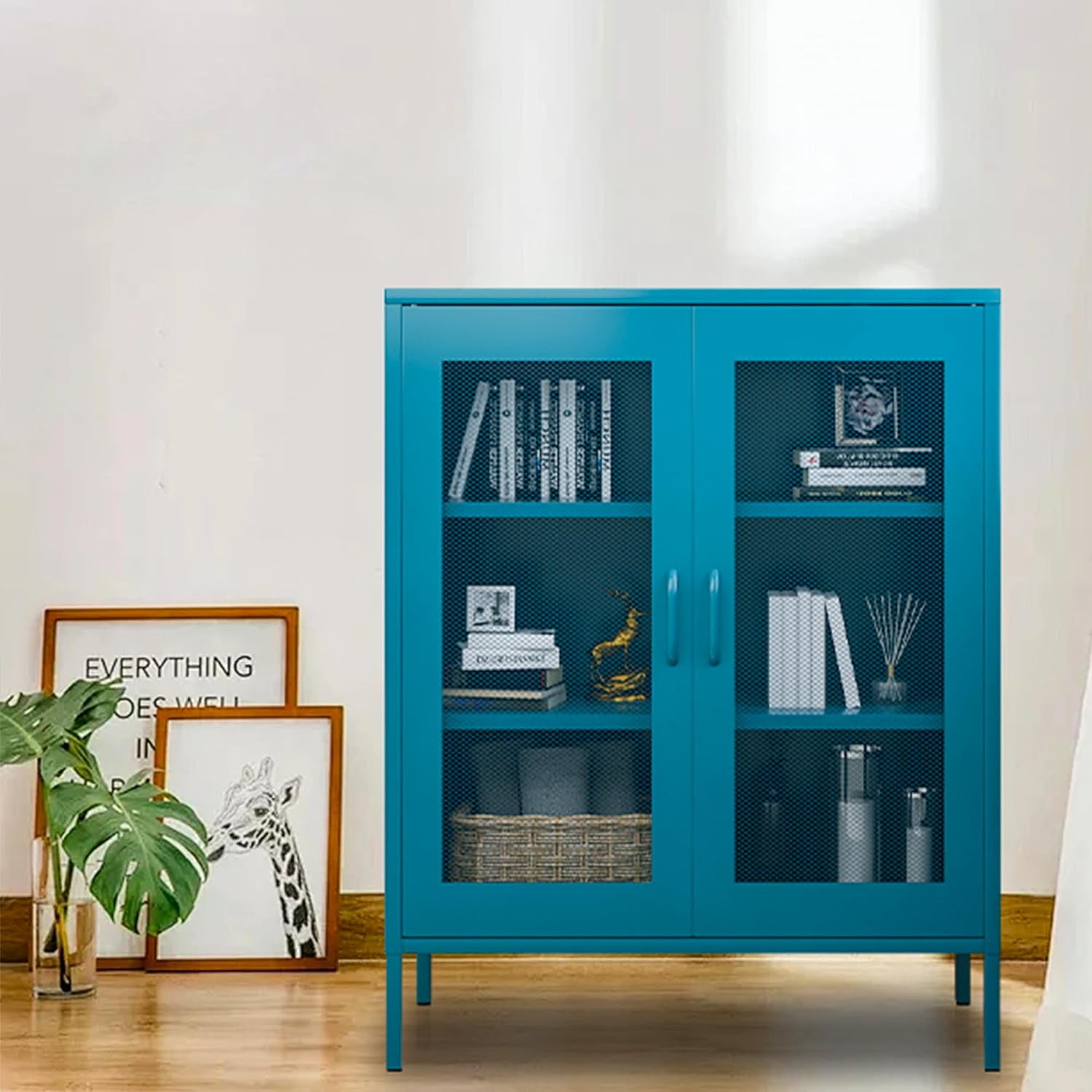 Blue Metal Cabinet,Metal Storage Cabinet,Metal Locker Storage Cabinet ...