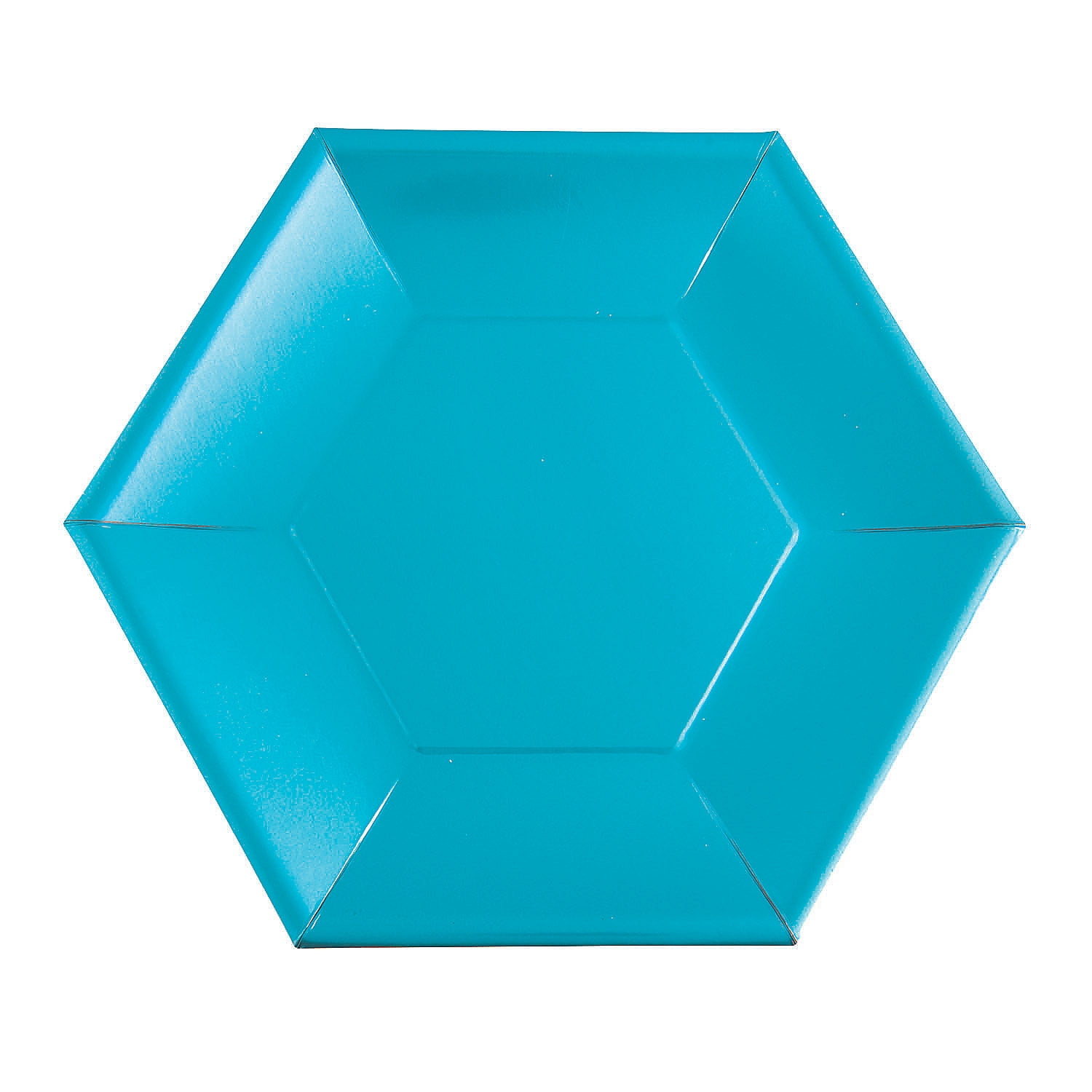 Blue Metallic Hexa Din Plates - Party Supplies - 24 Pieces - Walmart.com