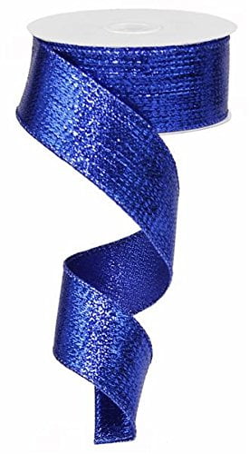 Blue Metallic Wired Ribbon, July 4, Handmade, 1.5 Inch x 10 Yard ...