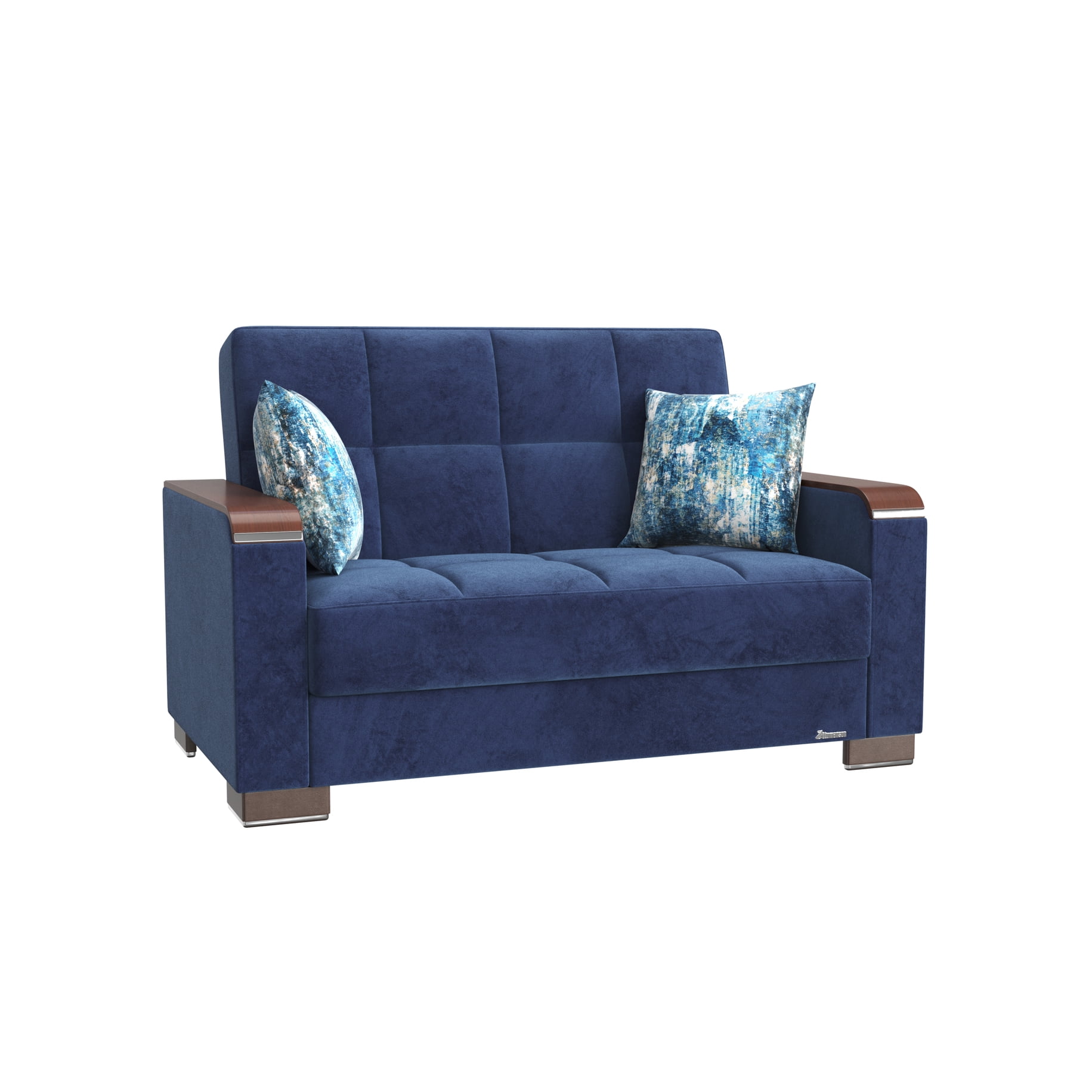 Blue Microfiber Storage - X Collection, Functional Furniture For Small ...