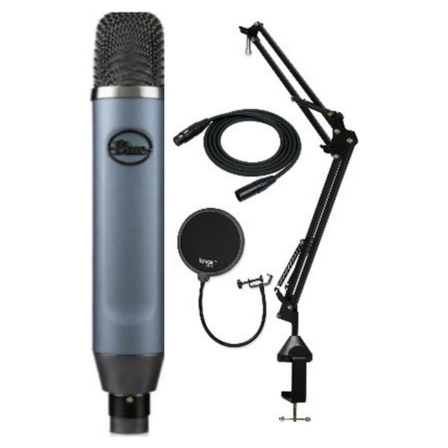 Blue Microphones Ember XLR Condenser Microphone with Stand, Cable and ...