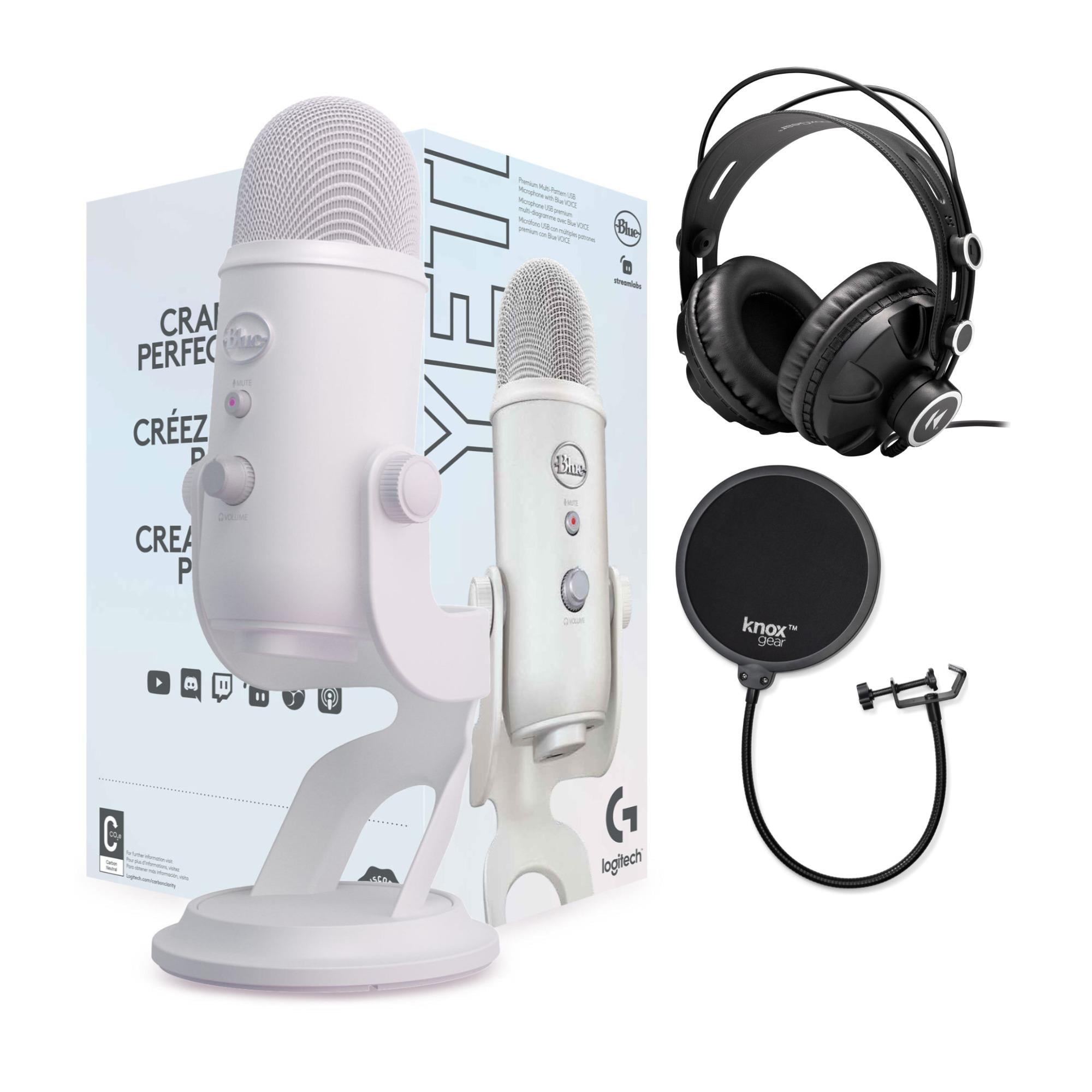 Blue Microphones Yeti USB Microphone (White Mist) with Monitor ...