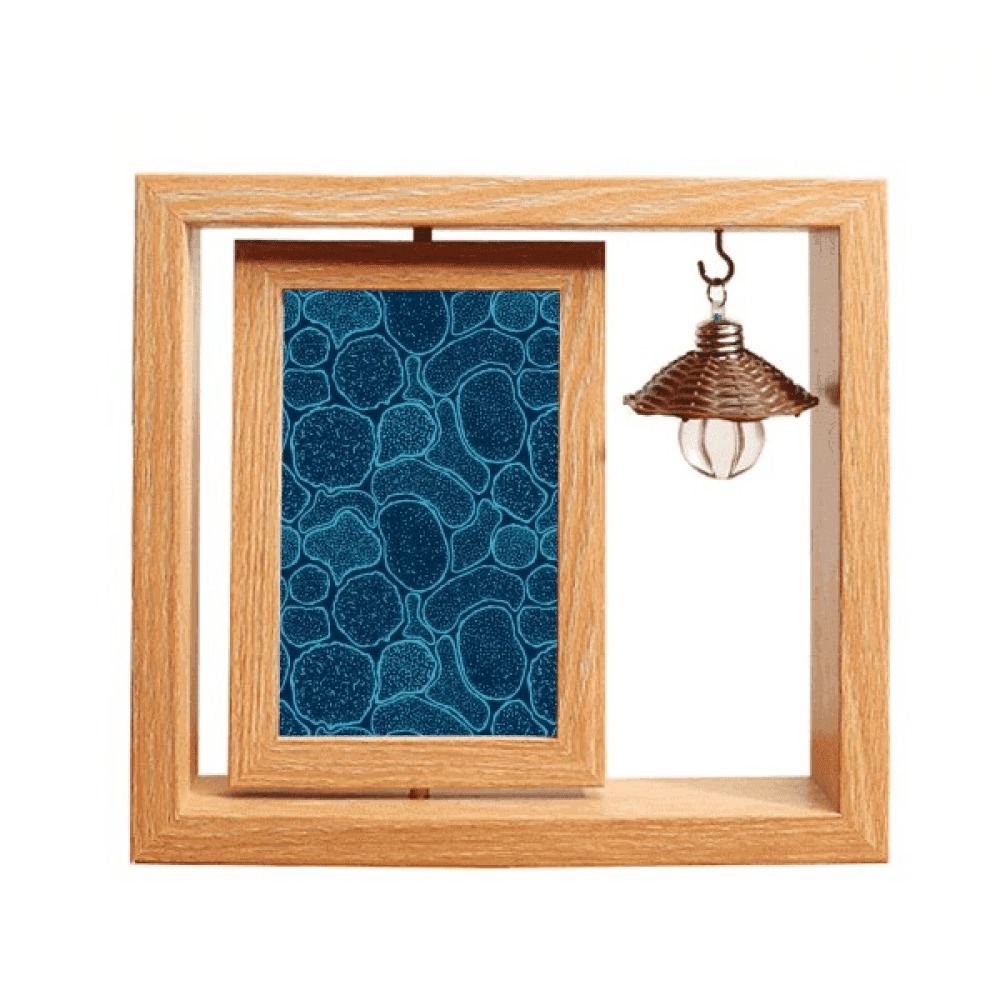 Blue Microscope Cells Structure Illustration Wooden Rotating Picture ...