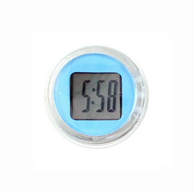 Blue-Mini Small Digital Clock for Car Motorcycle Bicycle Sticky Digital ...