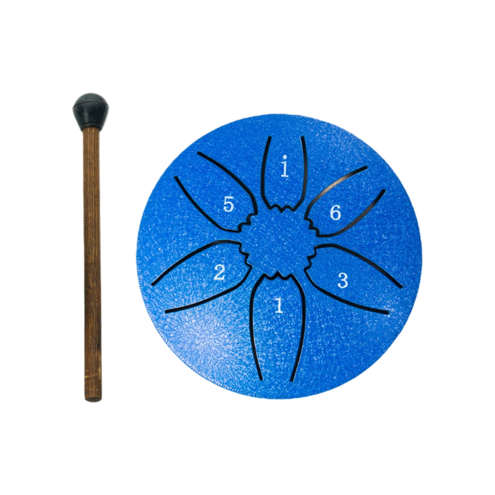 Blue Mini Steel Tongue Drum 3 Inch 6 Notes Rain Drum Chime Instrument ...