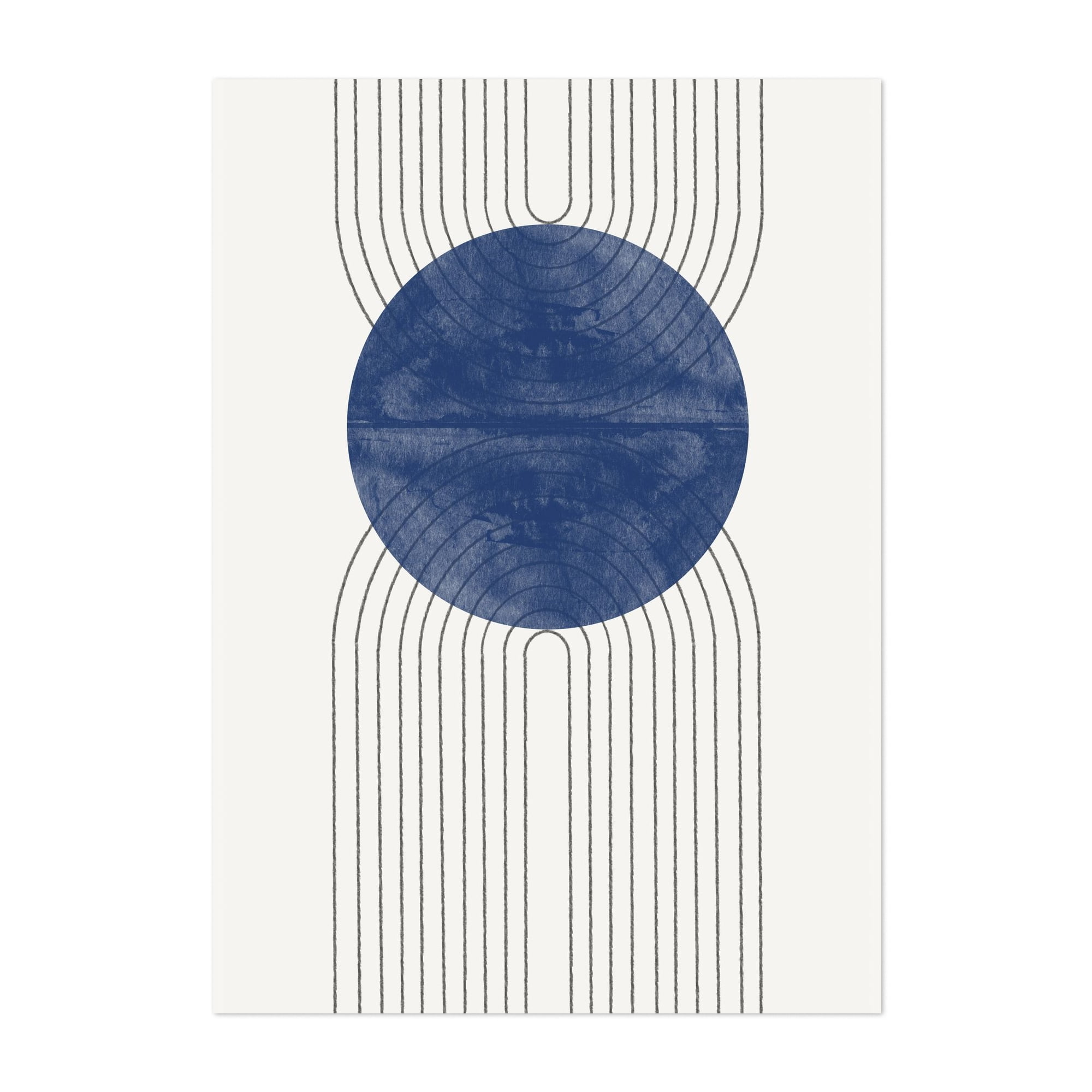 Blue Minimalistic Art - Illustration Abstract Geometric Minimalist ...