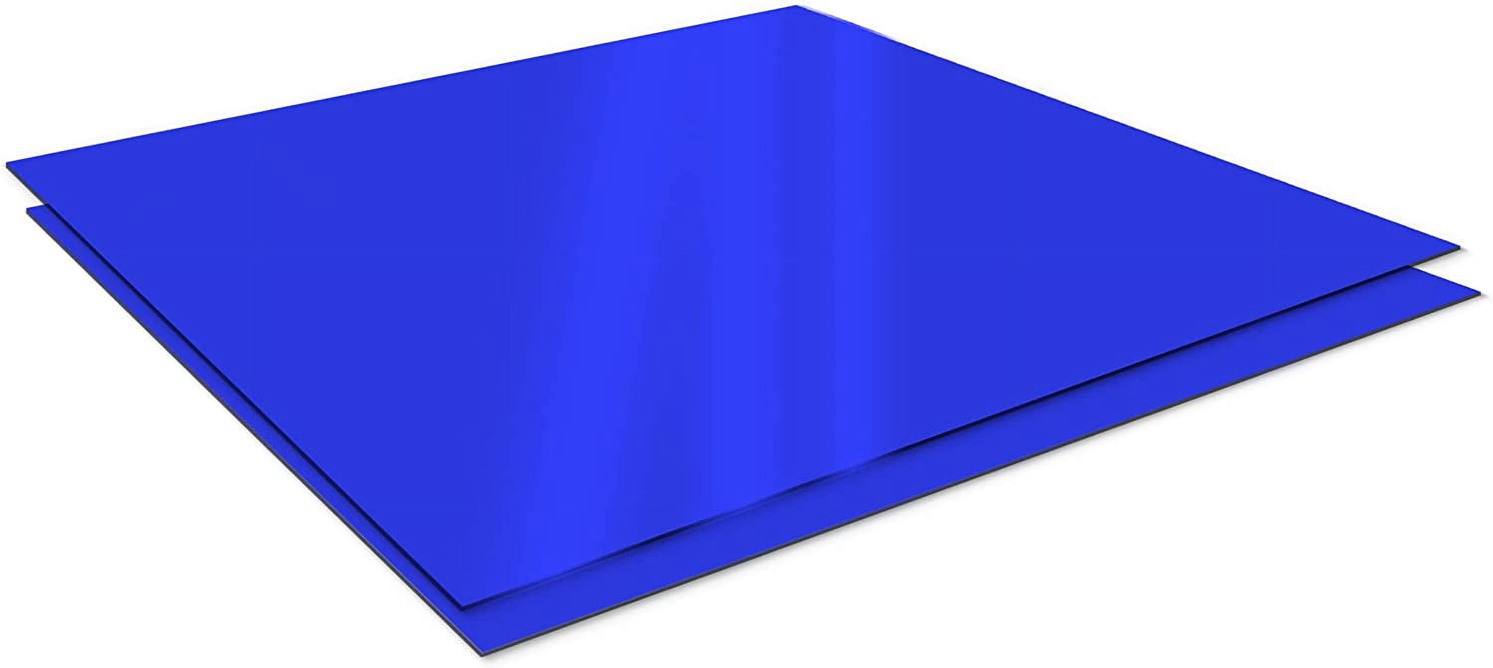 Blue Mirror Sheet Plexiglass 2 Qty 8.5 x 11 Inches Round Corner R=1 ...