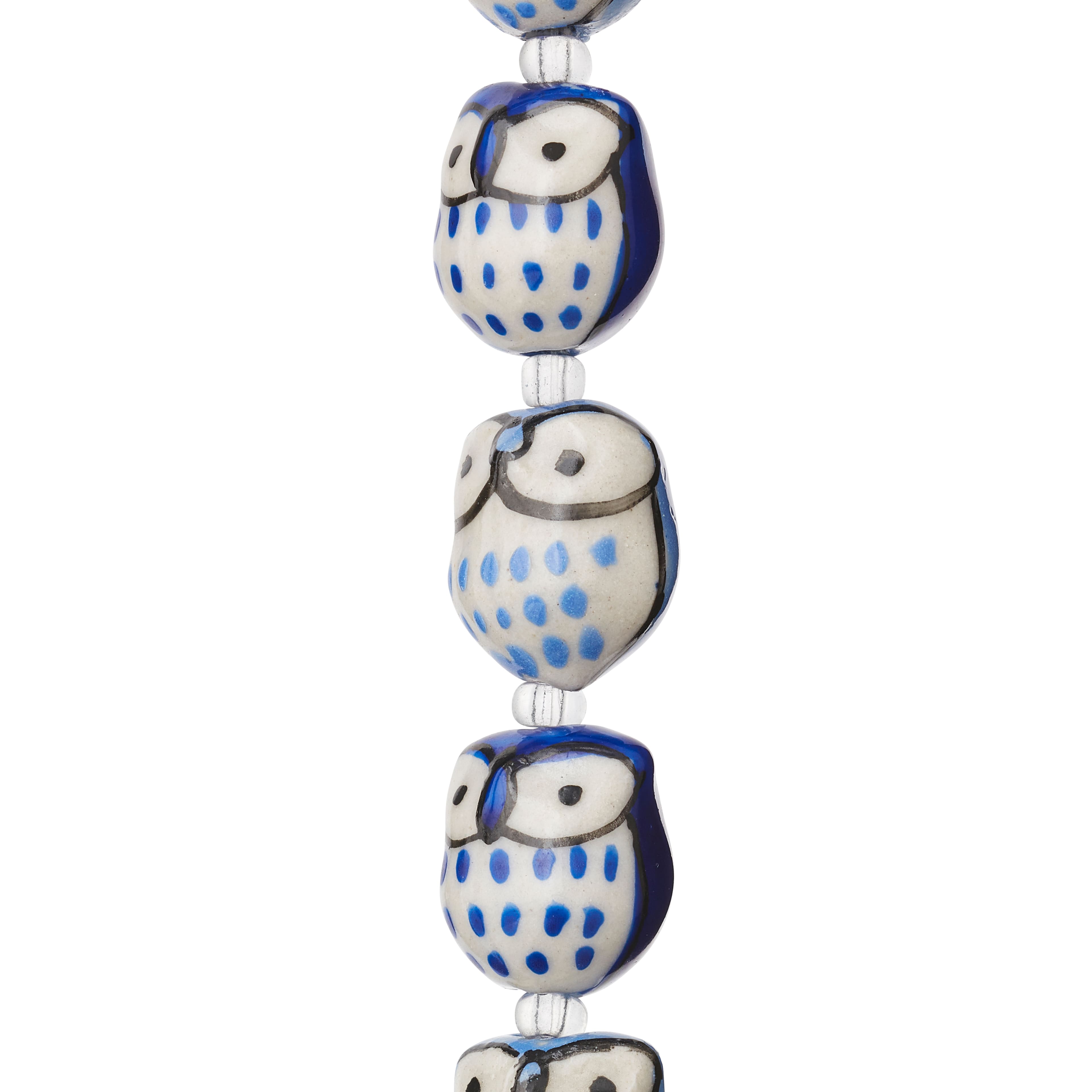 Blue Mix Ceramic Owl Beads, 15mm by Bead Landing™ - Walmart.com