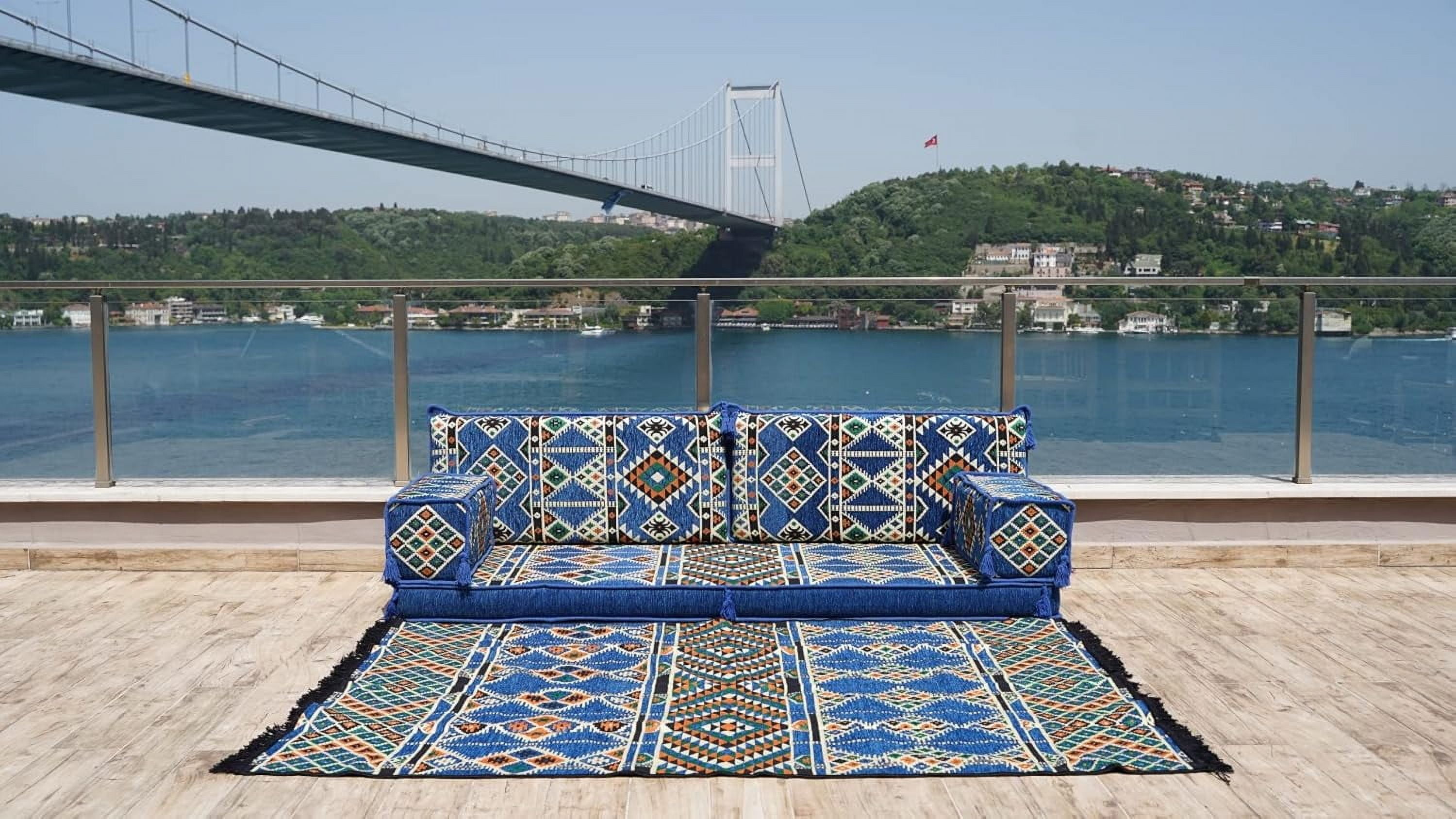 Blue Modular Sofa, Sleeper Sofa Couch, Floor Cushions, Turkish Sofa ...