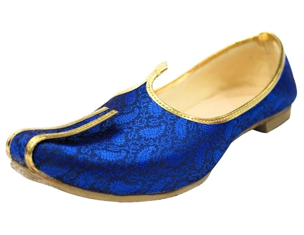 Blue Mojari for Indian Mens Ethnic Jutti and Sherwani Shoes for Wedding ...