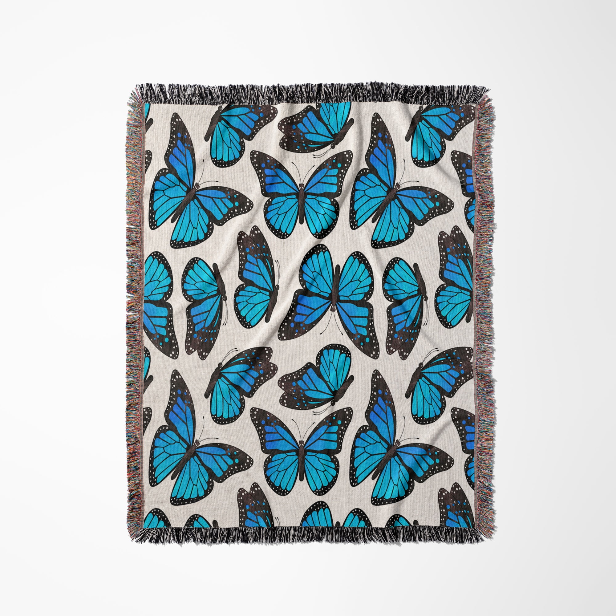 Blue Monarch Butterflies, Woven Blanket - Walmart.com