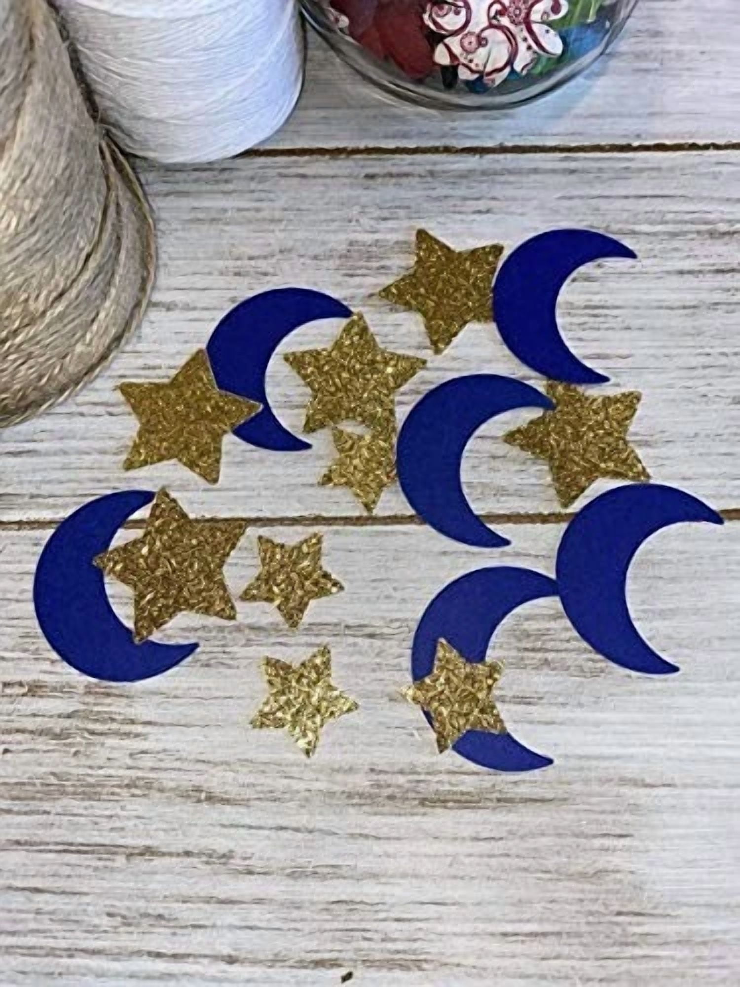 Blue Moon And Gold Star Confetti - Moon And Stars Confetti - Walmart.com