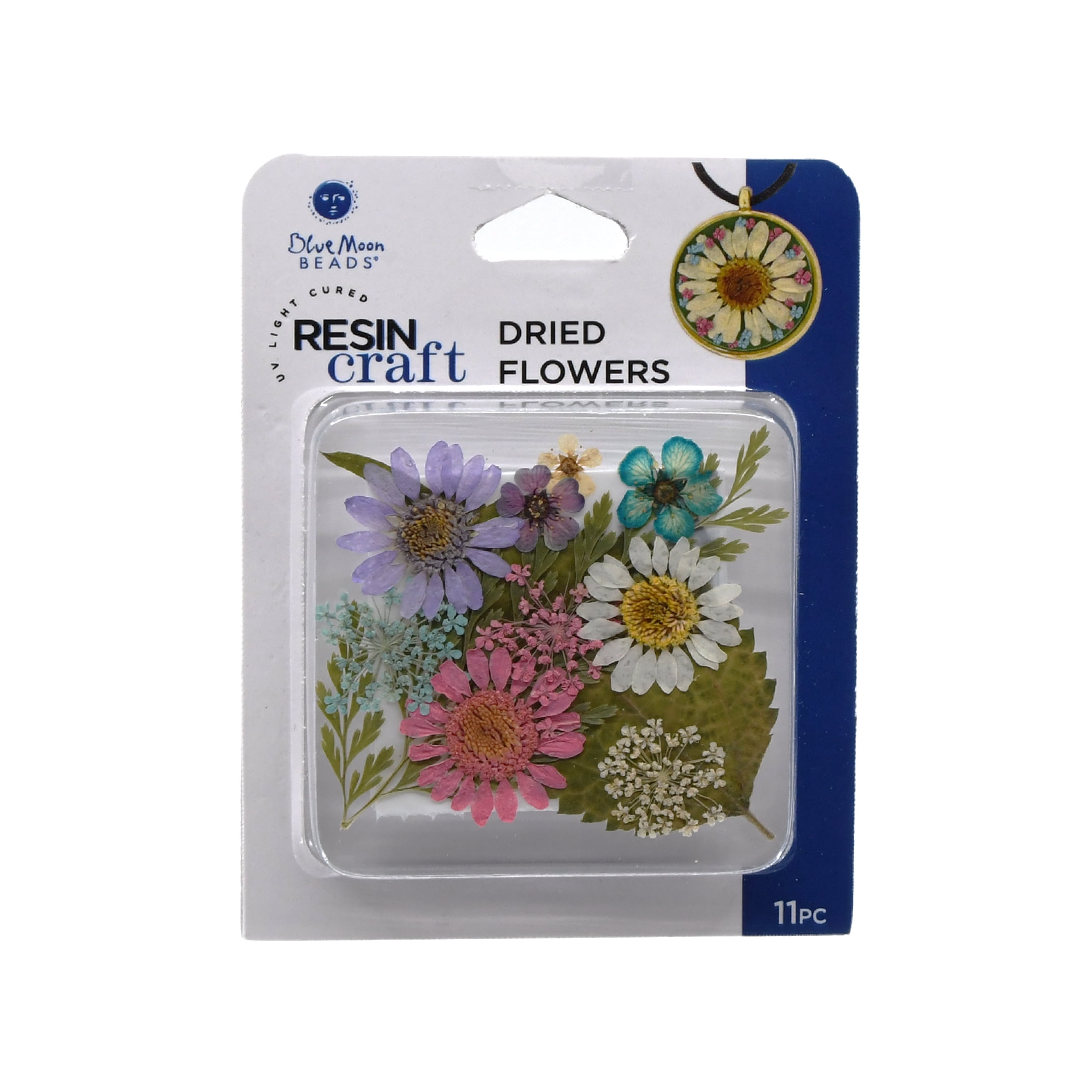 Blue Moon Beads Assorted Dried Flower Mix for UV Resin, 11 Pieces ...