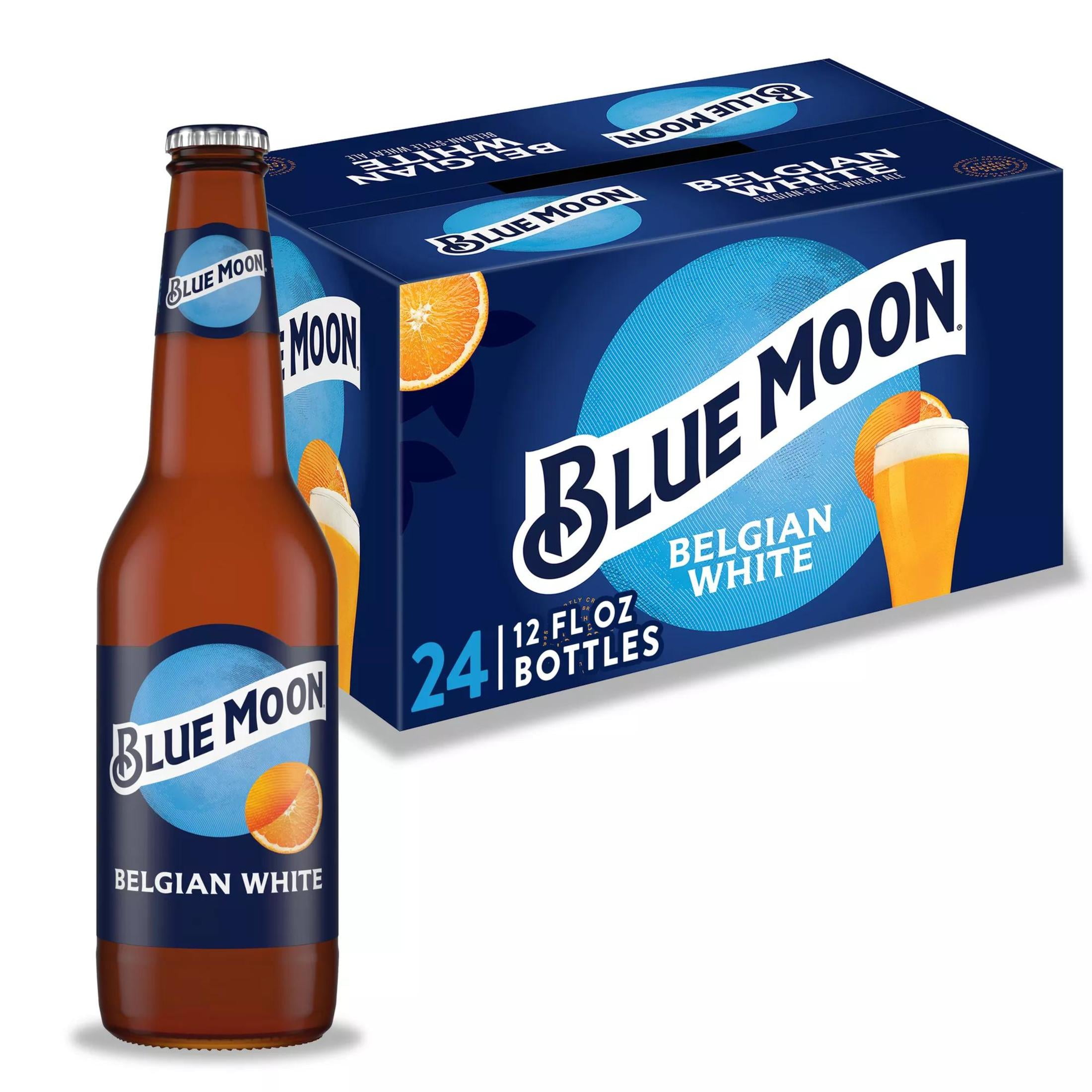 Blue Moon, Belgian White Craft Beer, 24 Pack, 12 fl oz Bottles ...