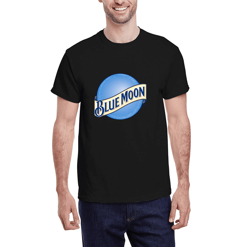 Blue Moon Brew Beer Brewery Cool Logo T Shirt - Walmart.com