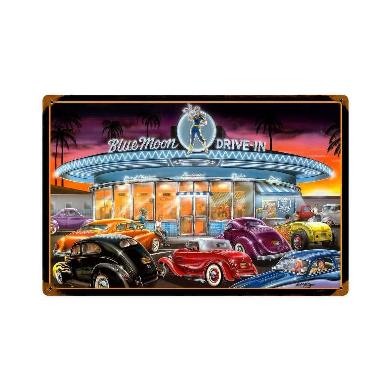 Blue Moon Drive In Vintage Sign “Made in the USA with heavy gauge steel ...