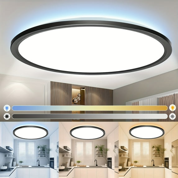Blue Moon Flush Mount Ceiling Light, Dimmable, for Bedroom Kitchen ...