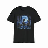 Blue Moon Night Raptor Pack Prehistoric Forest Scene Art Tee Unisex ...