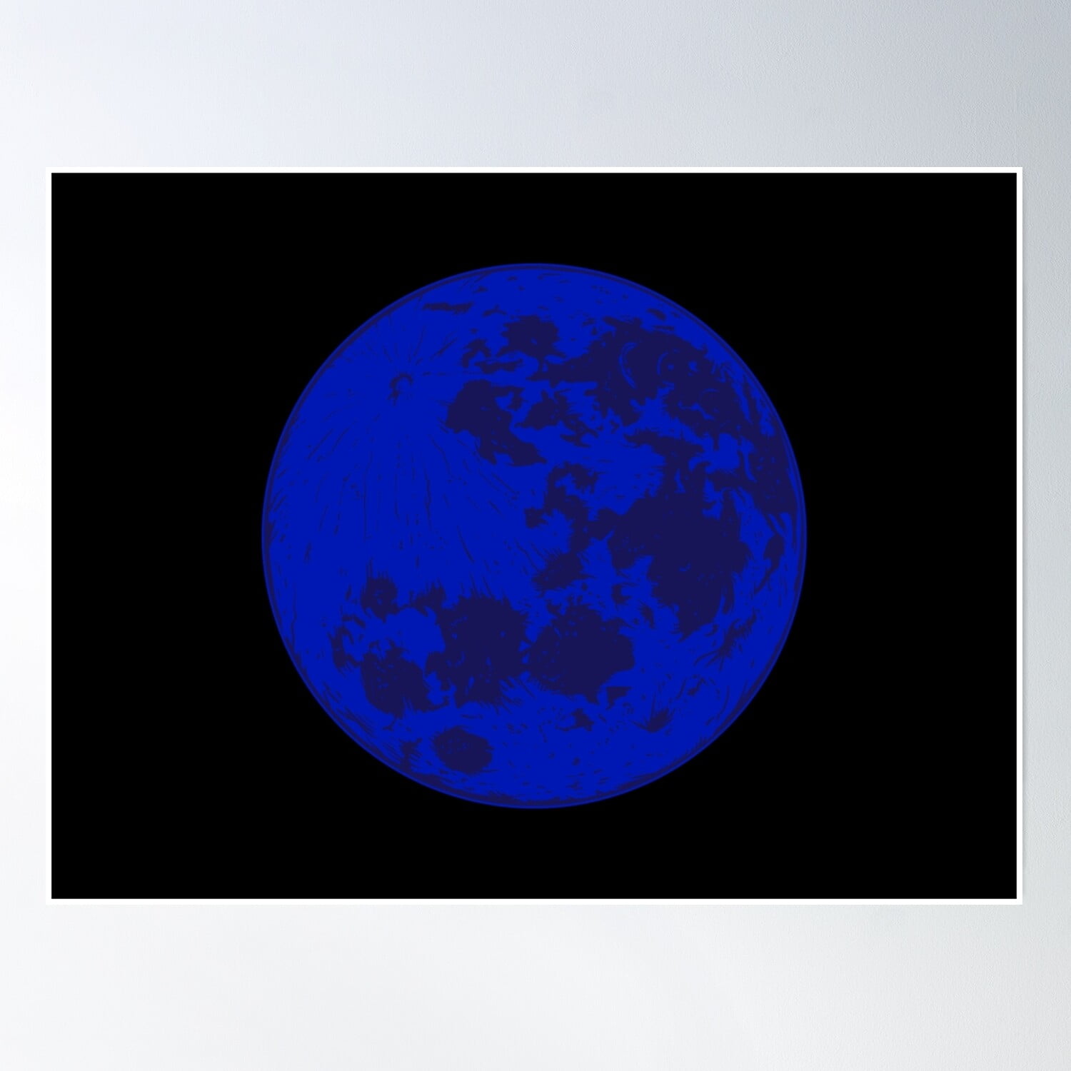 Blue Moon Poster Wall Art, Modern Wall Decor, 8x12 UNFRAMED - Walmart.com