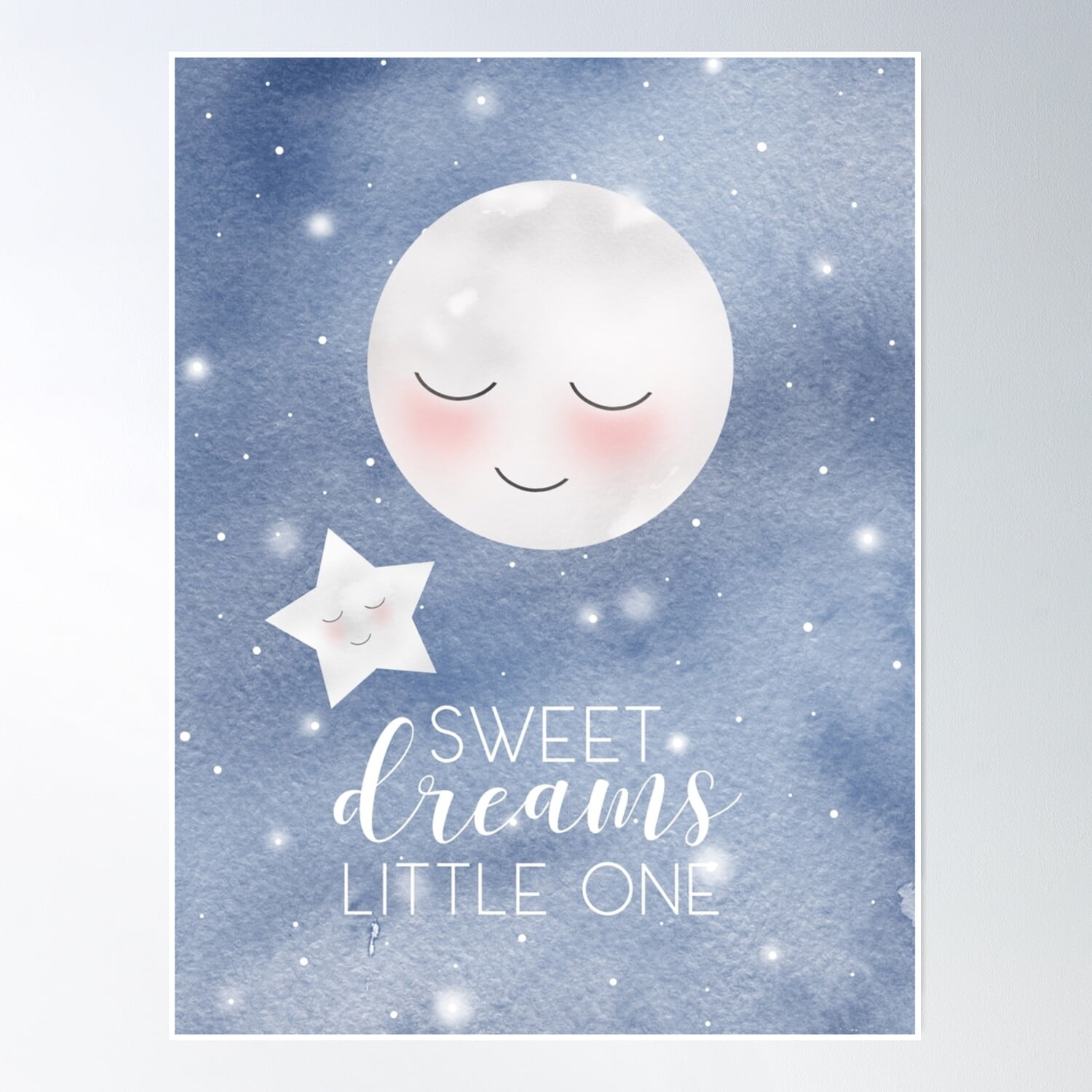 Blue Moon Poster Wall Art, Modern Wall Decor, 8x12 UNFRAMED - Walmart.com