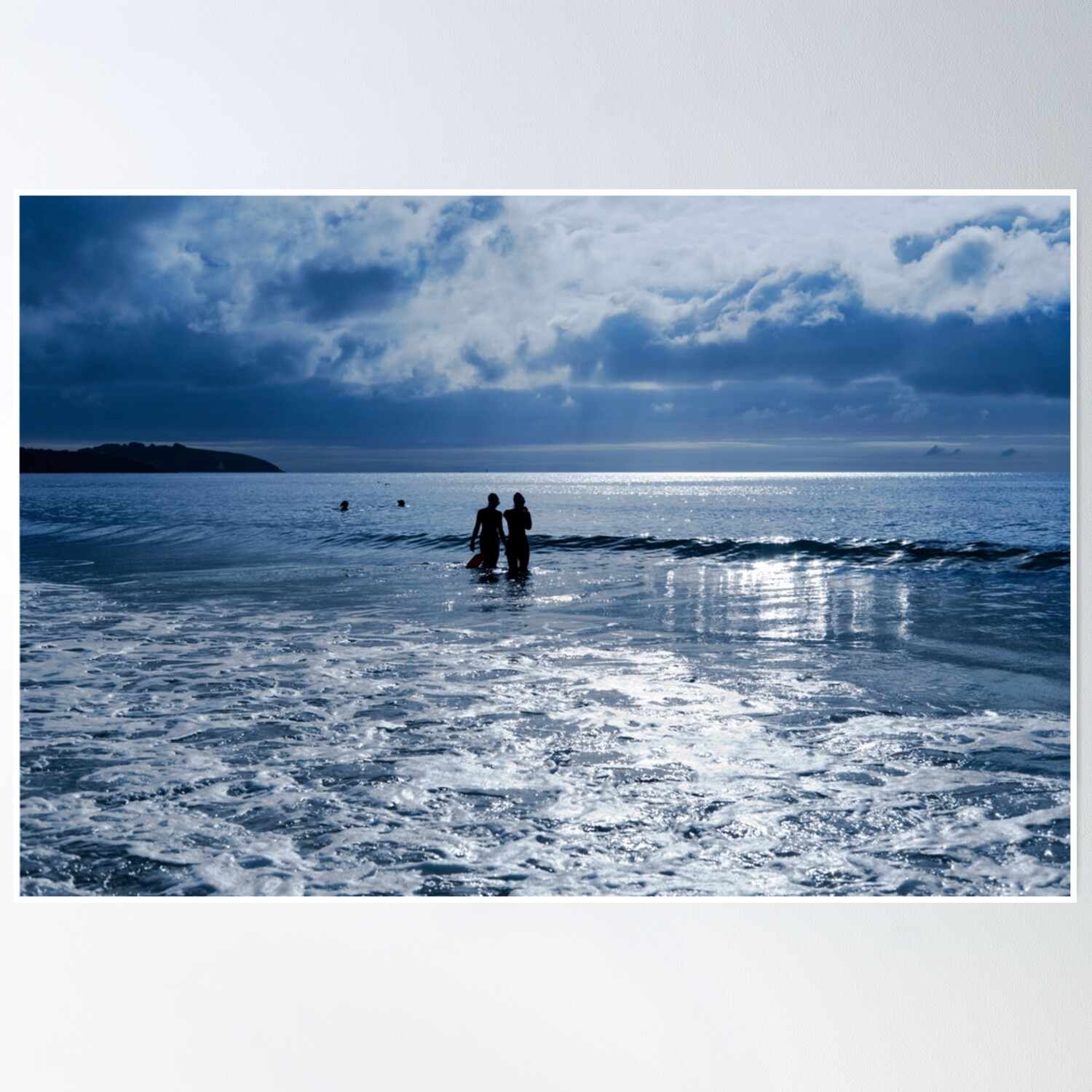 Blue Moon Swim Poster Wall Art, Modern Wall Decor, 8x12 UNFRAMED ...