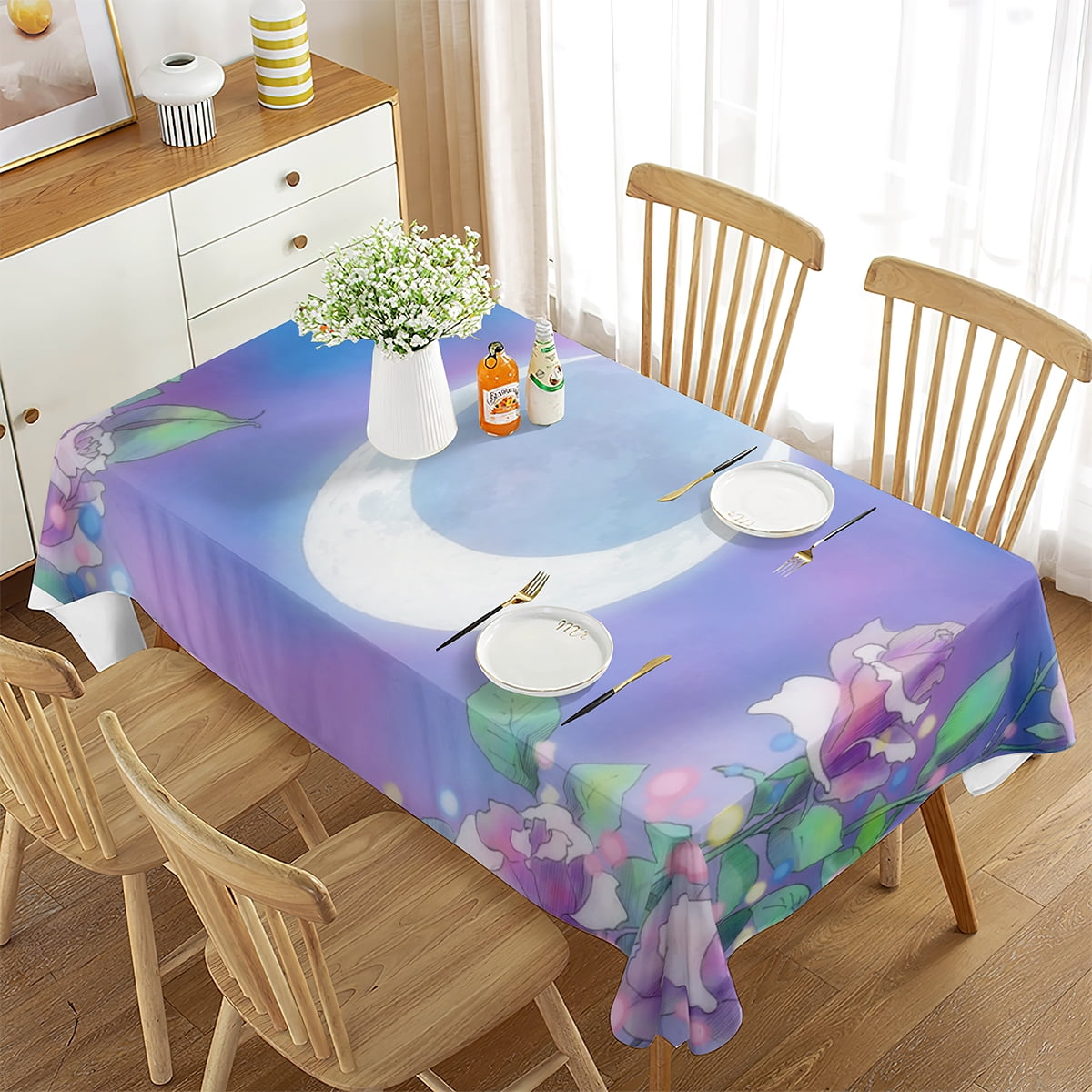 Blue Moon Tablecloth Dream Star ration Tea Table Dining Room Party ...