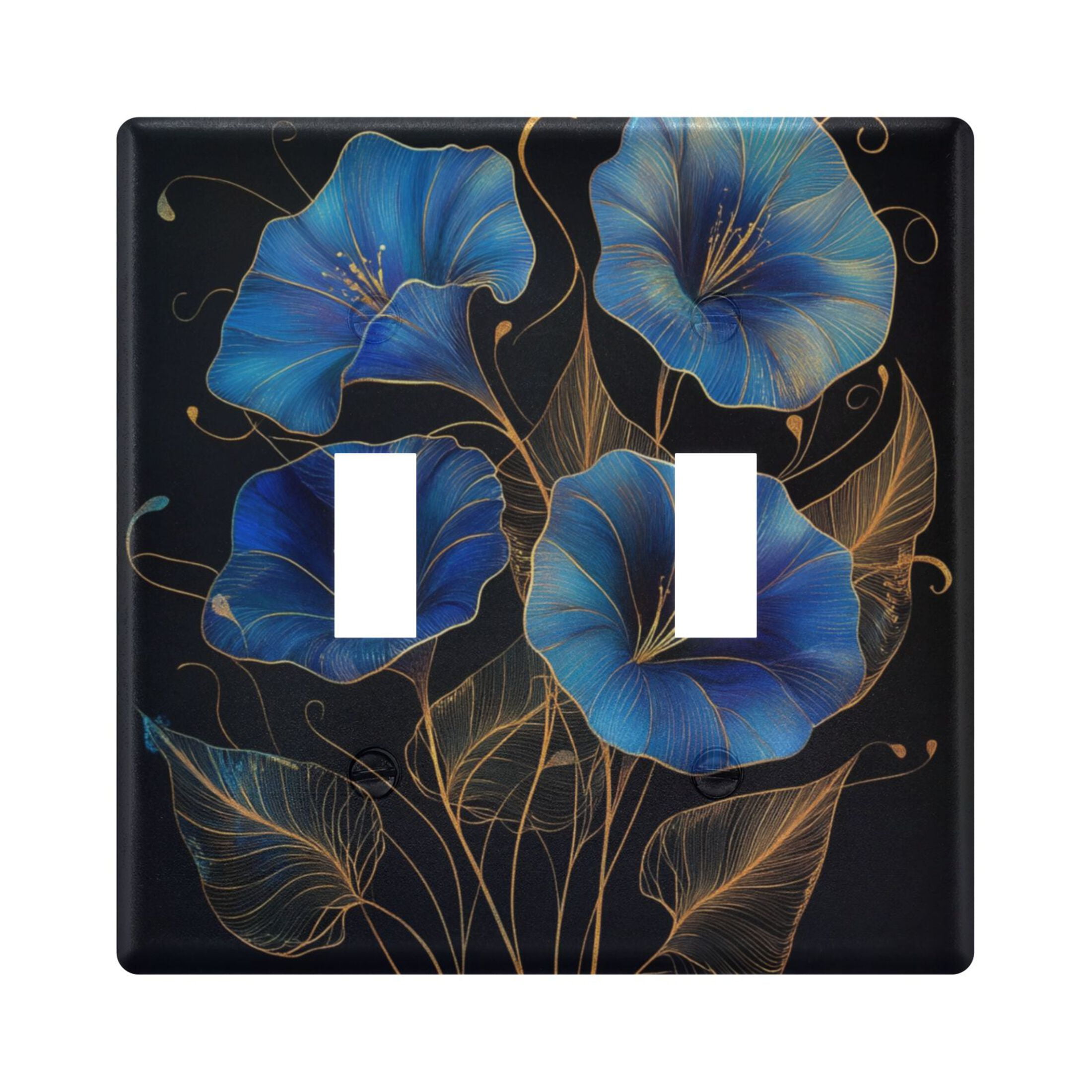 Blue Morning Glory Flowers Decorative Light Switch Plates Switch Cover ...