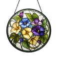 Blue Morning Glory Stained Glass Style Ornament, Botanical Holiday Tree ...