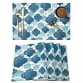 Blue Moroccan Cotton Linen Placemats Set of 4, Abstract Gradient Gold ...