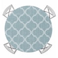 Blue Moroccan Round Tablecloth for 45-54 Inch Tables,Fitted Table Cover ...