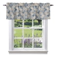 Blue Moroccan Shield Valances for Windows, Modern Abstract Exotic ...