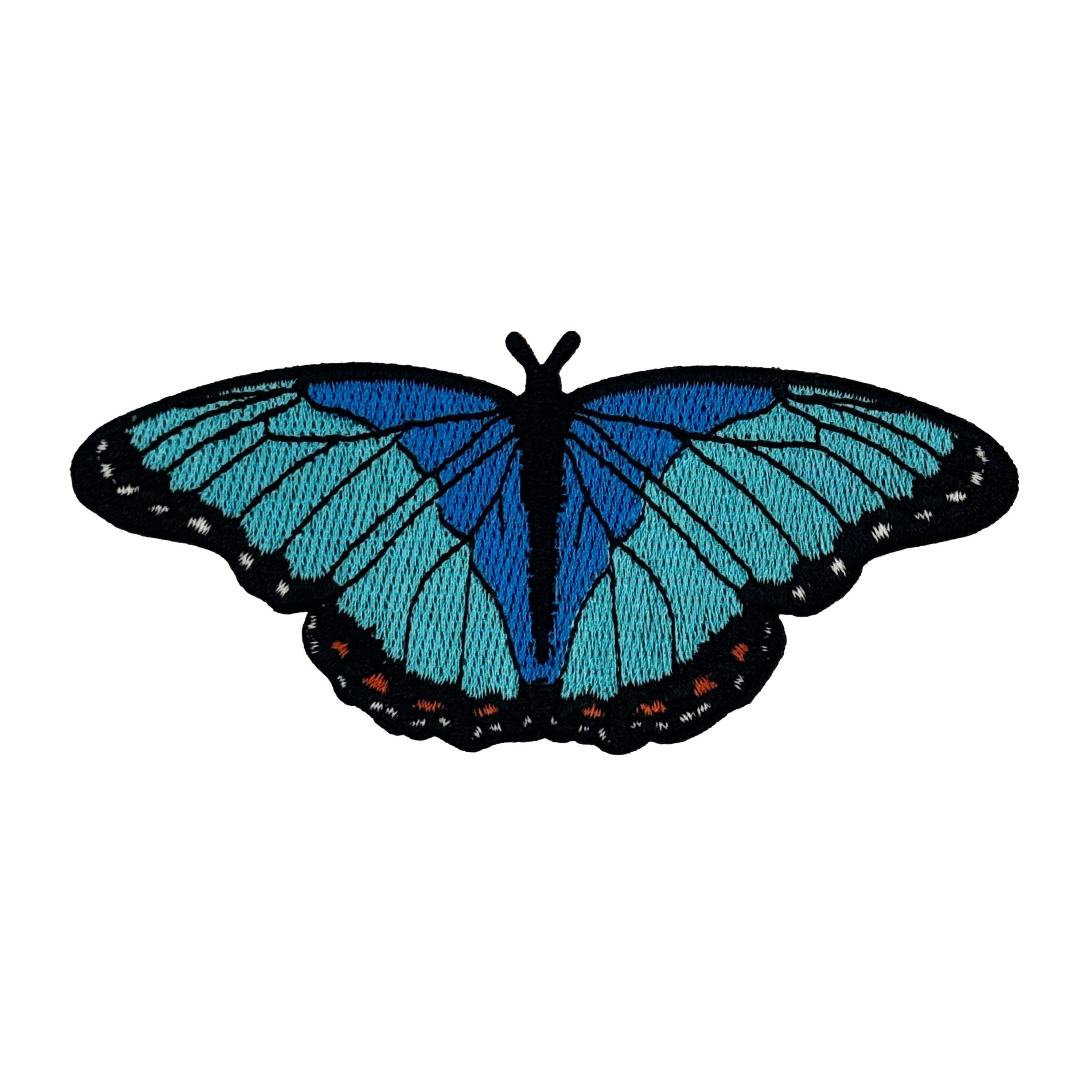 Blue Morpho Butterfly Embroidered Iron-on Patch | Clayton Jewelry Labs ...