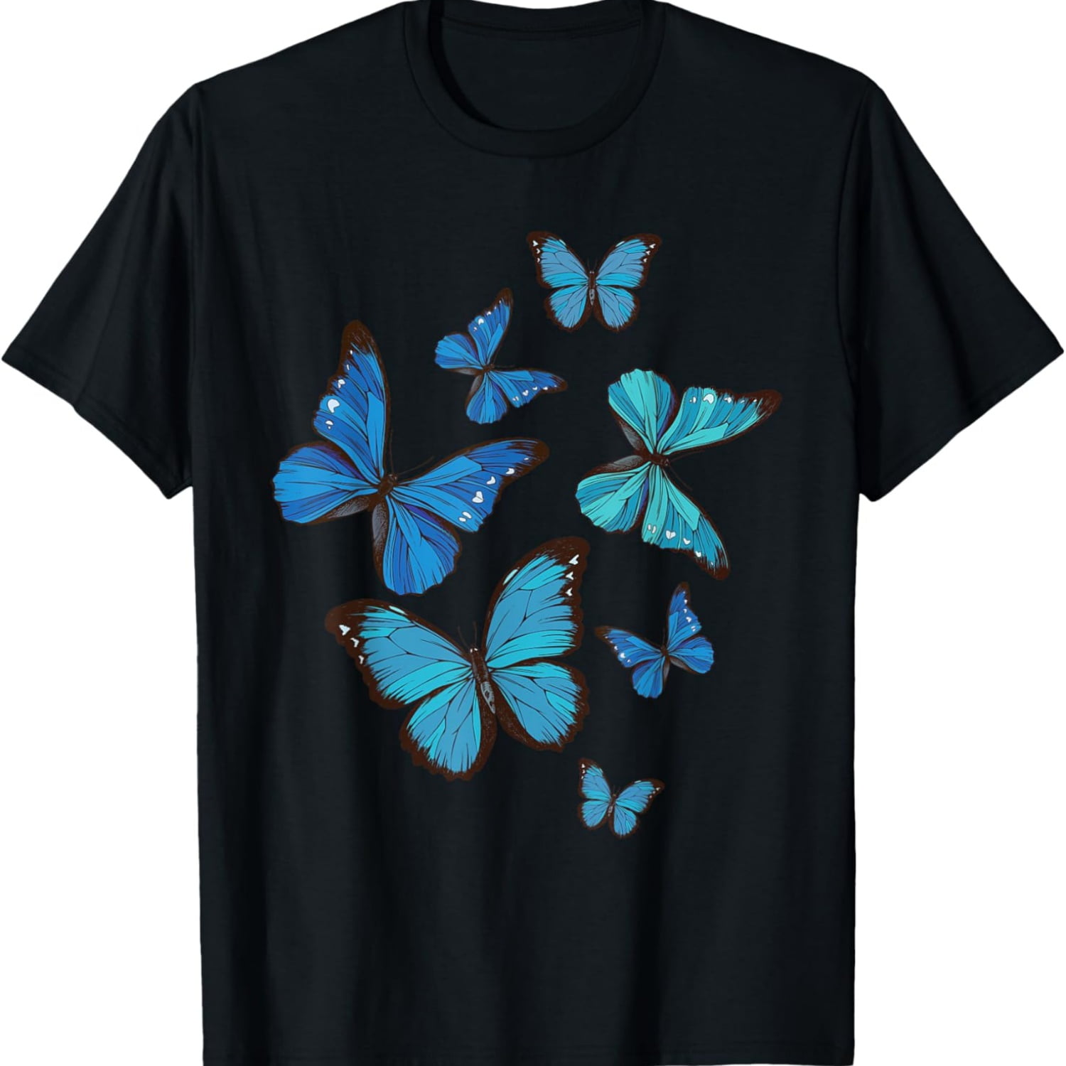 Blue Morpho Butterfly Swarm Lepidoptera Lover Entomologist T-shtir ...