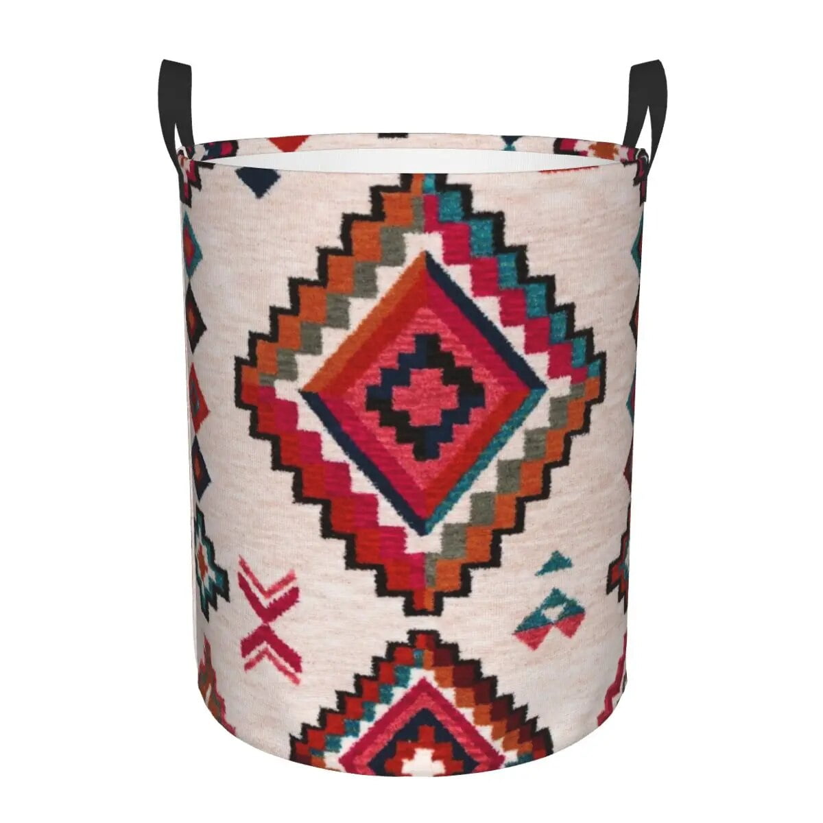 Blue Mosaic Tiles Moroccan Arabesque Laundry Basket Collapsible Antique ...