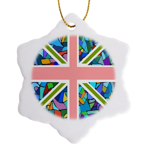 Blue Mosaic Union Jack English Flag - Great Britain United Kingdom ...