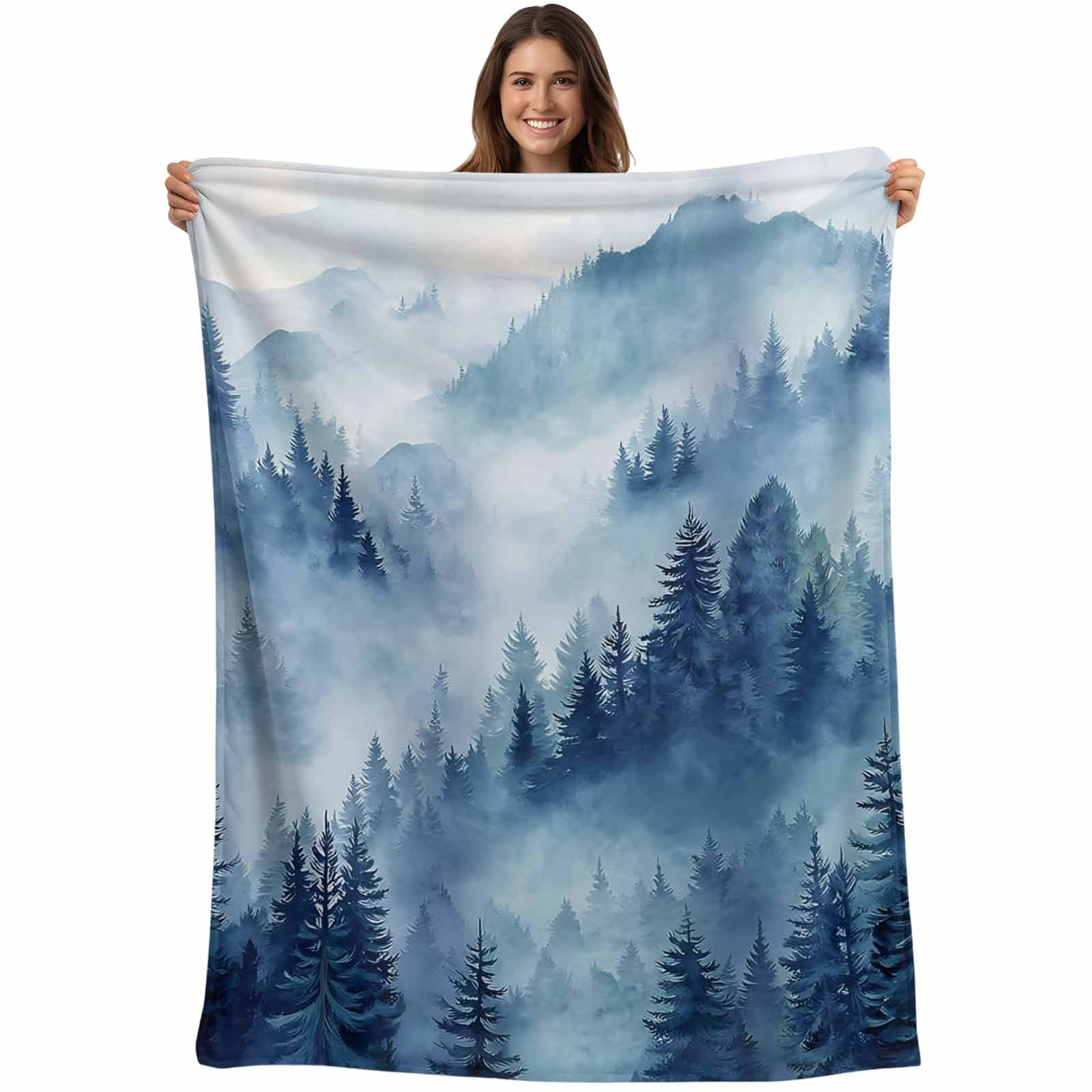 Blue Mountain Blanket Soft Cozy Warm Throw Blanket for Couch, Plush ...