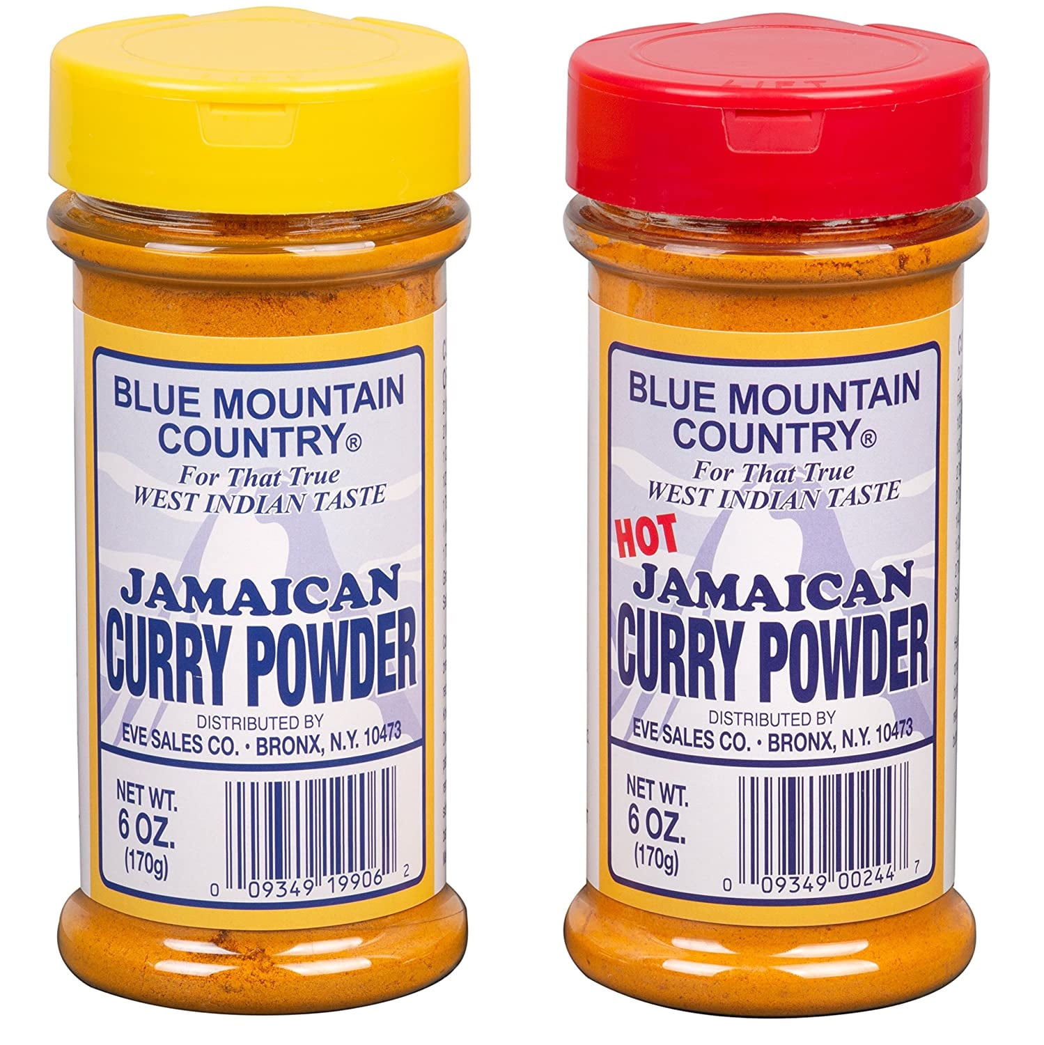 Blue Mountain Country Jamaican Curry and Hot Curry Powder 6 Ounce Pack ...