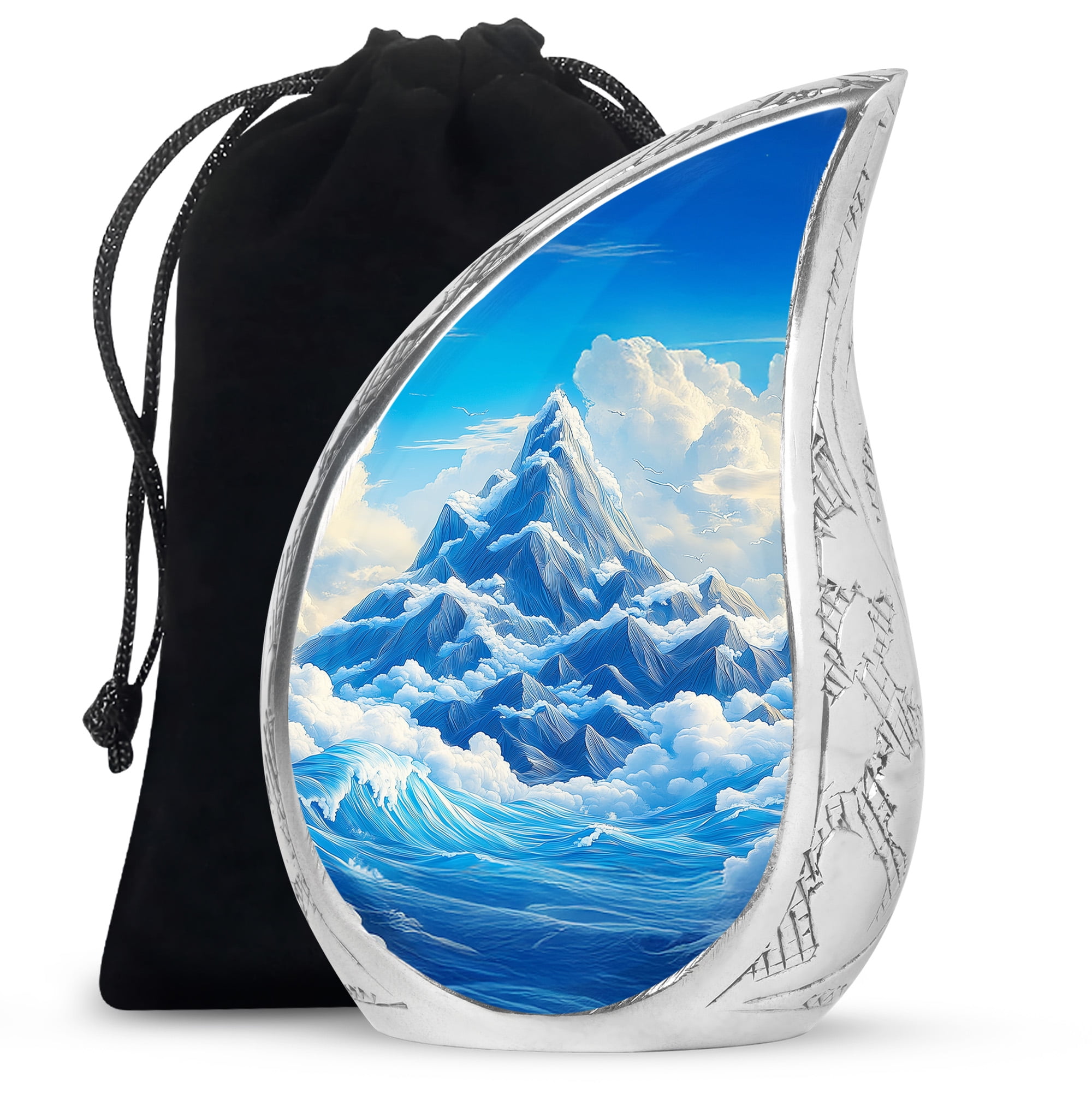 Blue Mountain Cremation Urns For Adult Human Ashes - Large Funeral Urn ...