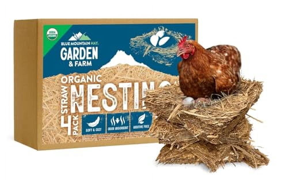 Blue Mountain Hay Organic Straw Nesting Pads for Hens, USDA Organic ...