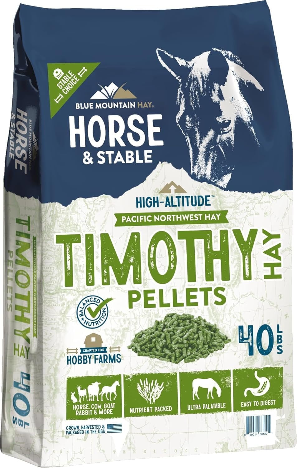 Blue Mountain High Altitude Horse Hay Pellets Ultra Premium Alfalfa ...